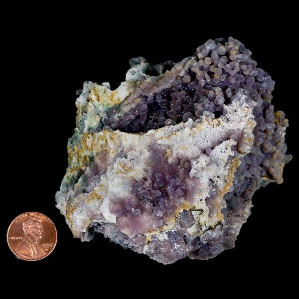 37 Purple Grape Agate Botryoidal Crystal Druzy Cluster Mineral Sulawesi ...