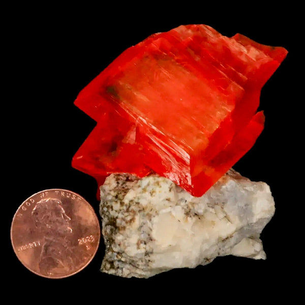 2.1" Stunning Bright Orange Arcanite Crystal Mineral Specimen From Poland
