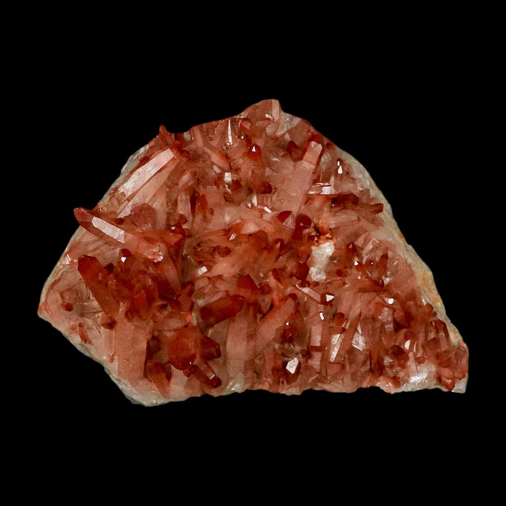 7" Natural Red Ferruginous Quartz Crystal Cluster Mineral Specimen ...