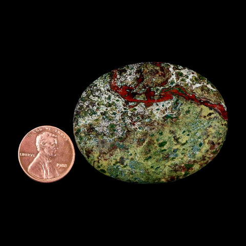 2 Polished Natural Dragon Blood Jasper Stone Worry Palm Stone Australia