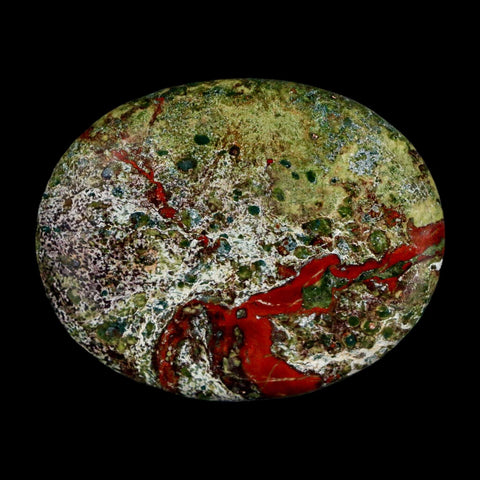 2 Polished Natural Dragon Blood Jasper Stone Worry Palm Stone Australia