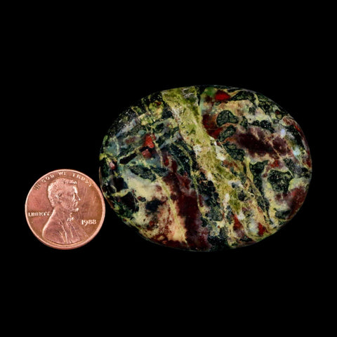 2 Polished Natural Dragon Blood Jasper Stone Worry Palm Stone Australia