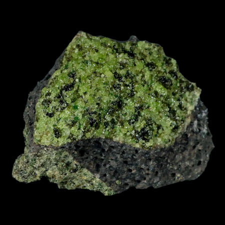 Peridot Mineral On Basalt Volcanic Rock For Sale - Fossil Age Minerals