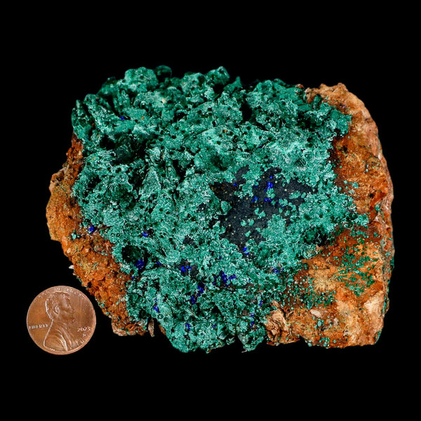 38 Dark Green Malachite Crystals On Barite Blades Mineral Specimen ...