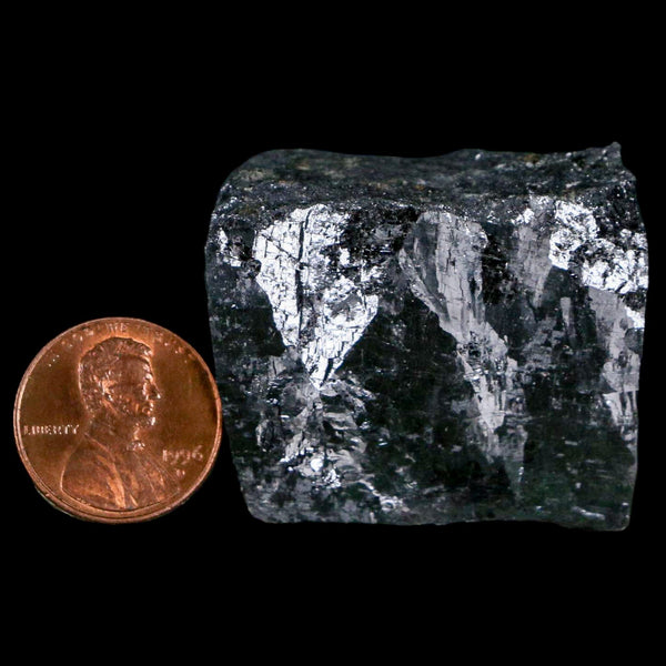1.5" Rough Natural Silver Metallic Galena Crystal Mineral Mibladen Morocco