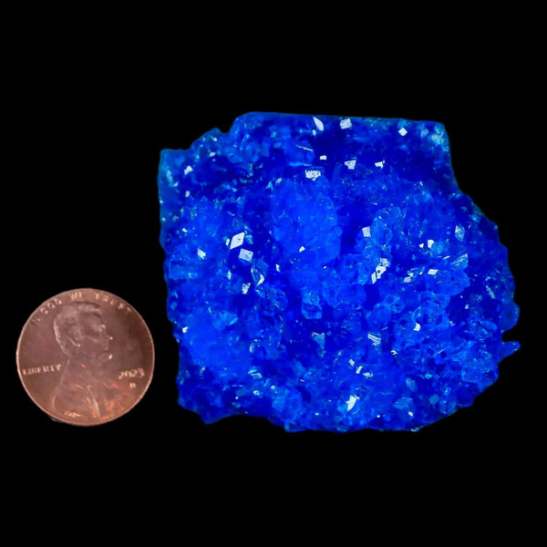 1.8" Electric Blue Chalcanthite Mineral Crystal Specimen Location ...
