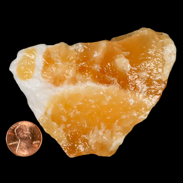 3.4" Natural Rough Orange Calcite Crystal Mineral Specimen Nuevo Leon ...